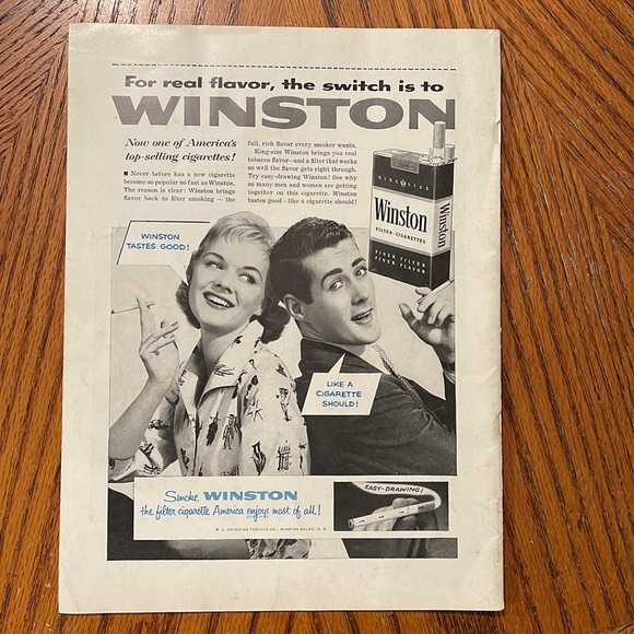 Winston | Other | Vintage Large Winston Ad | Poshmark
